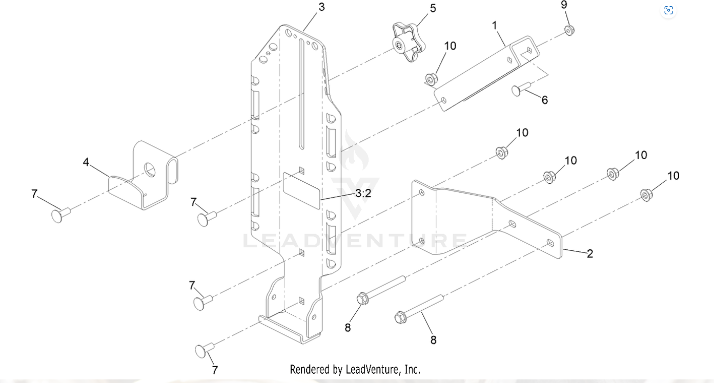Toro 147-6345 Bucket Mount Kit for 4000 Series Mowers